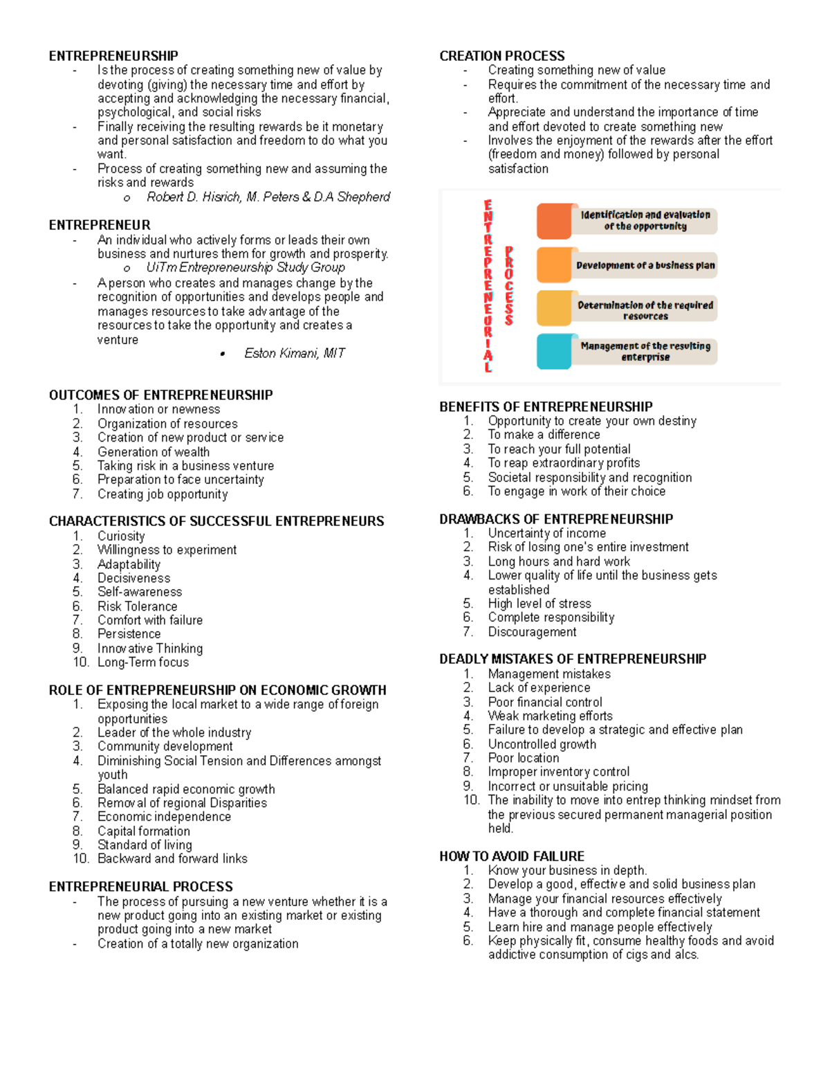 Entrepreneurship lesson 1 - ENTREPRENEURSHIP Is the process of creating ...