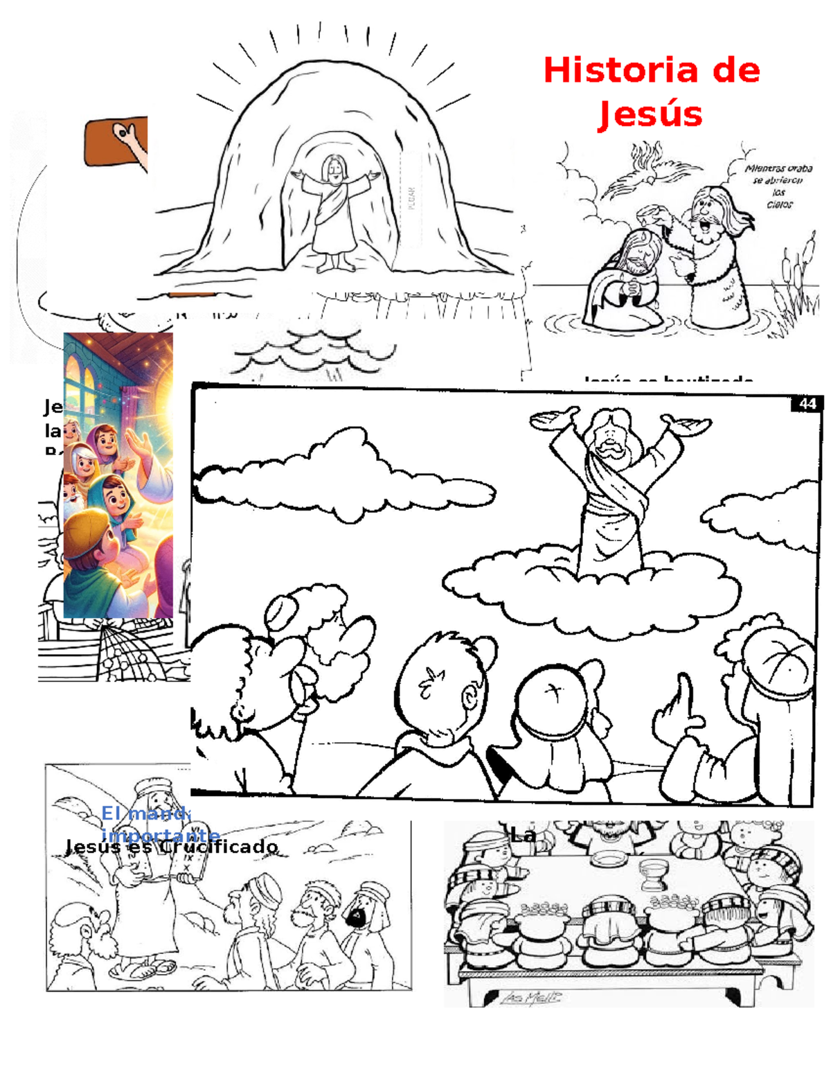 Historia de jesus colorear niños - enfermeria - Historia de Jesús Jesús ...