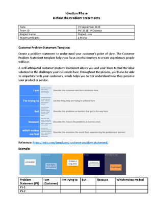 Problem solution fit Sample Template - Project Title: Project Design ...