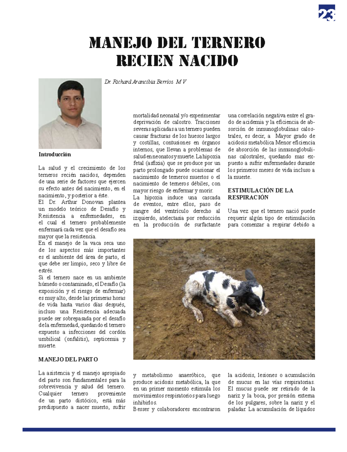 Manejo del ternero recien nacido - Introducción La salud y el ...