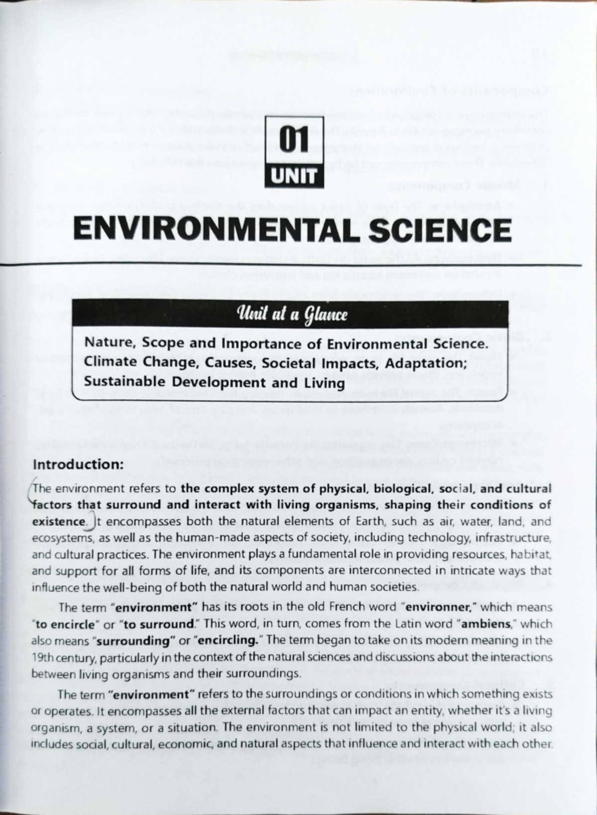 EVS Chapter 1 - Bachelors in Computer Science and Application - Studocu