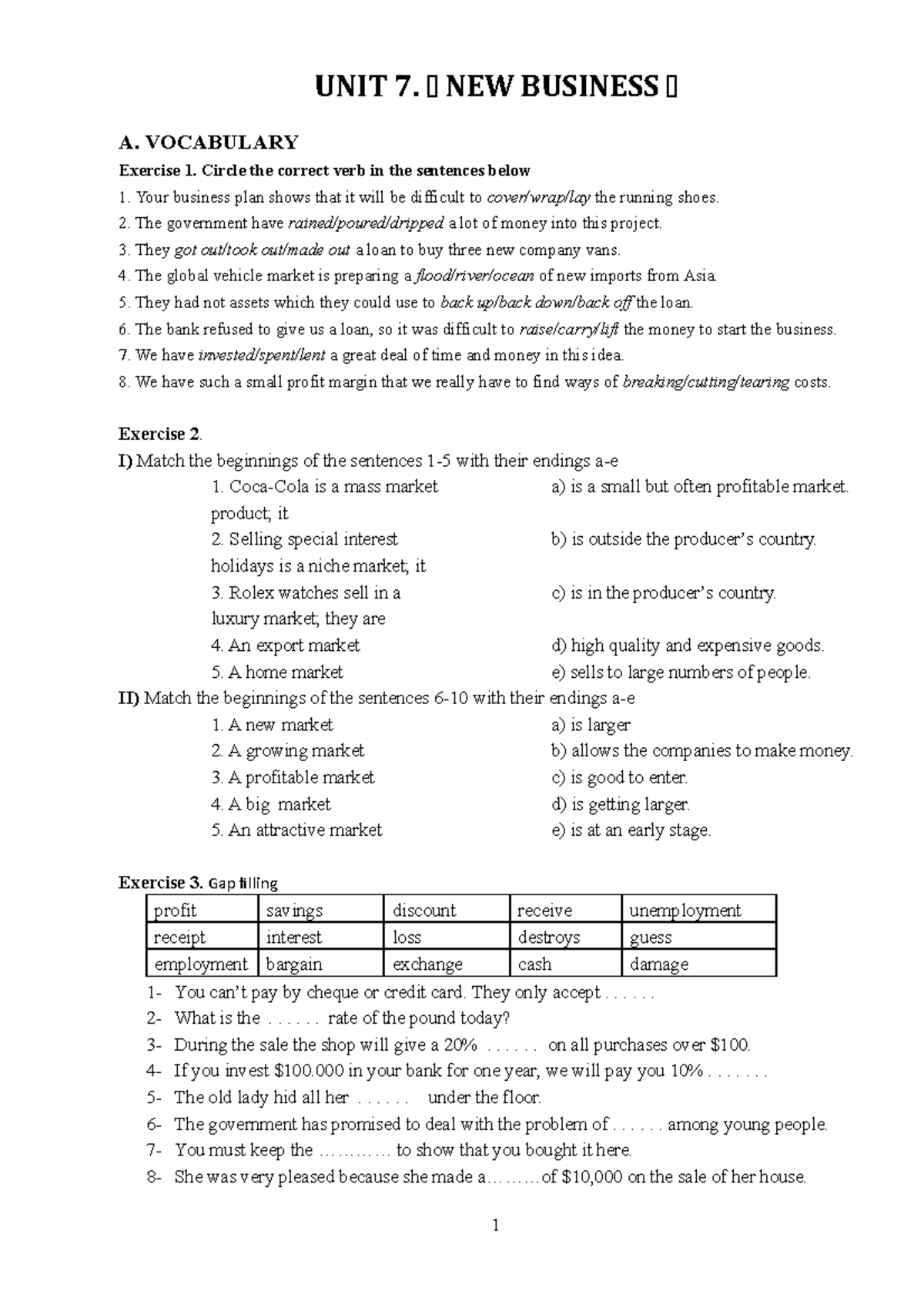 TLBT THTH 2 u7-u8 - Supplementary exercises for integrated skills 1 (for internal use only ...