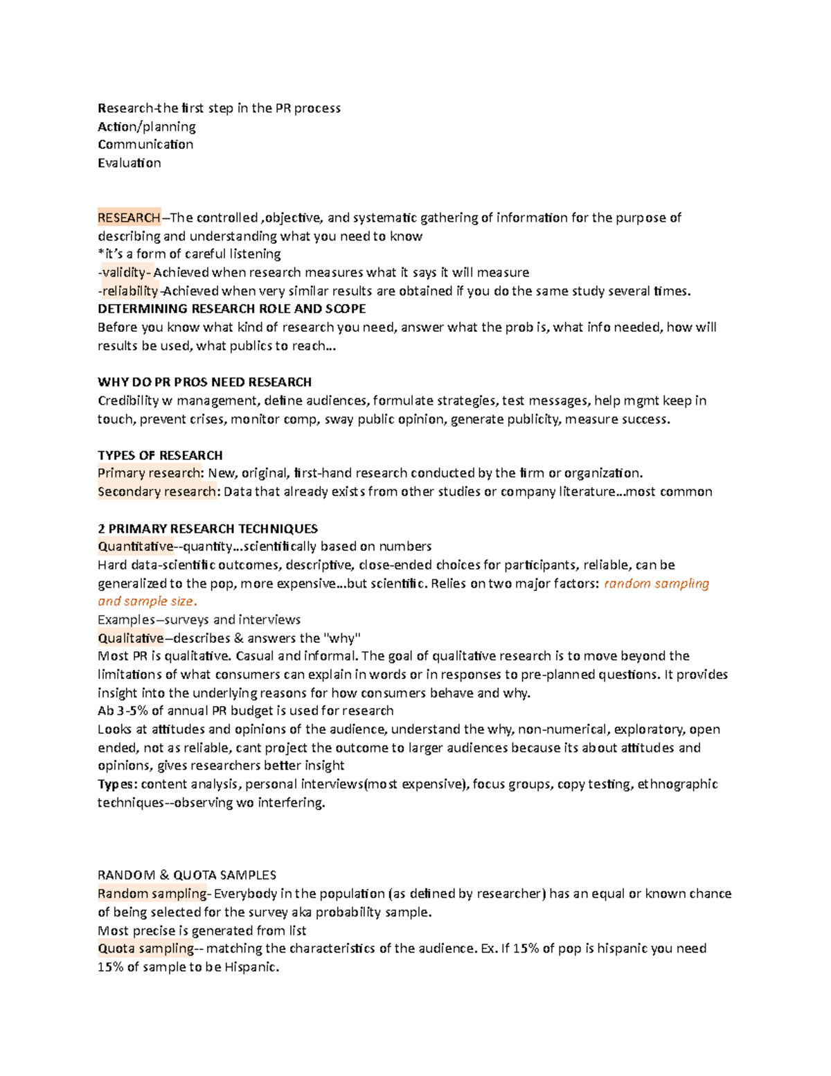 Chapter 5 - Prof: Rosemary Avance - Research-the first step in the PR ...