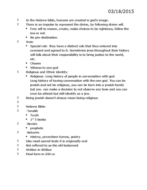 Body and spirit Lecture Notes and outline - Body and spirit 03/23/2015 ...