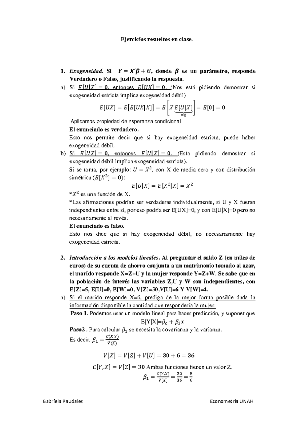 Ejercicios resueltos en clase - 29/0 5 /2021 Laboratorio Econometría 2PAC 2021. Exogeneidad. Si ...