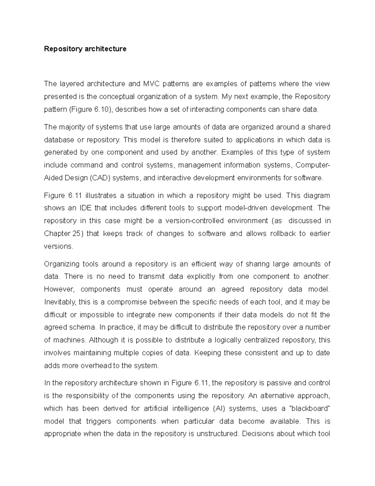 Transaction processing systems - Repository architecture The layered ...