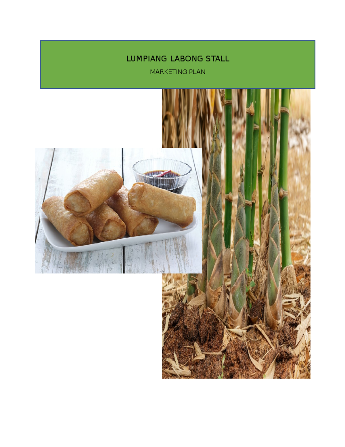 Lumpiang Labong Marketing Plan - LUMPIANG LABONG STALL MARKETING PLAN ...