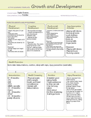 ATI Growth and Development Template-1 - ACTIVE LEARNING TEMPLATE ...