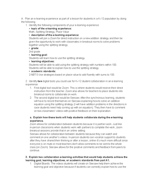 D295 task3 studoc - D295 – Task 3 A1: Components Topic of the E ...