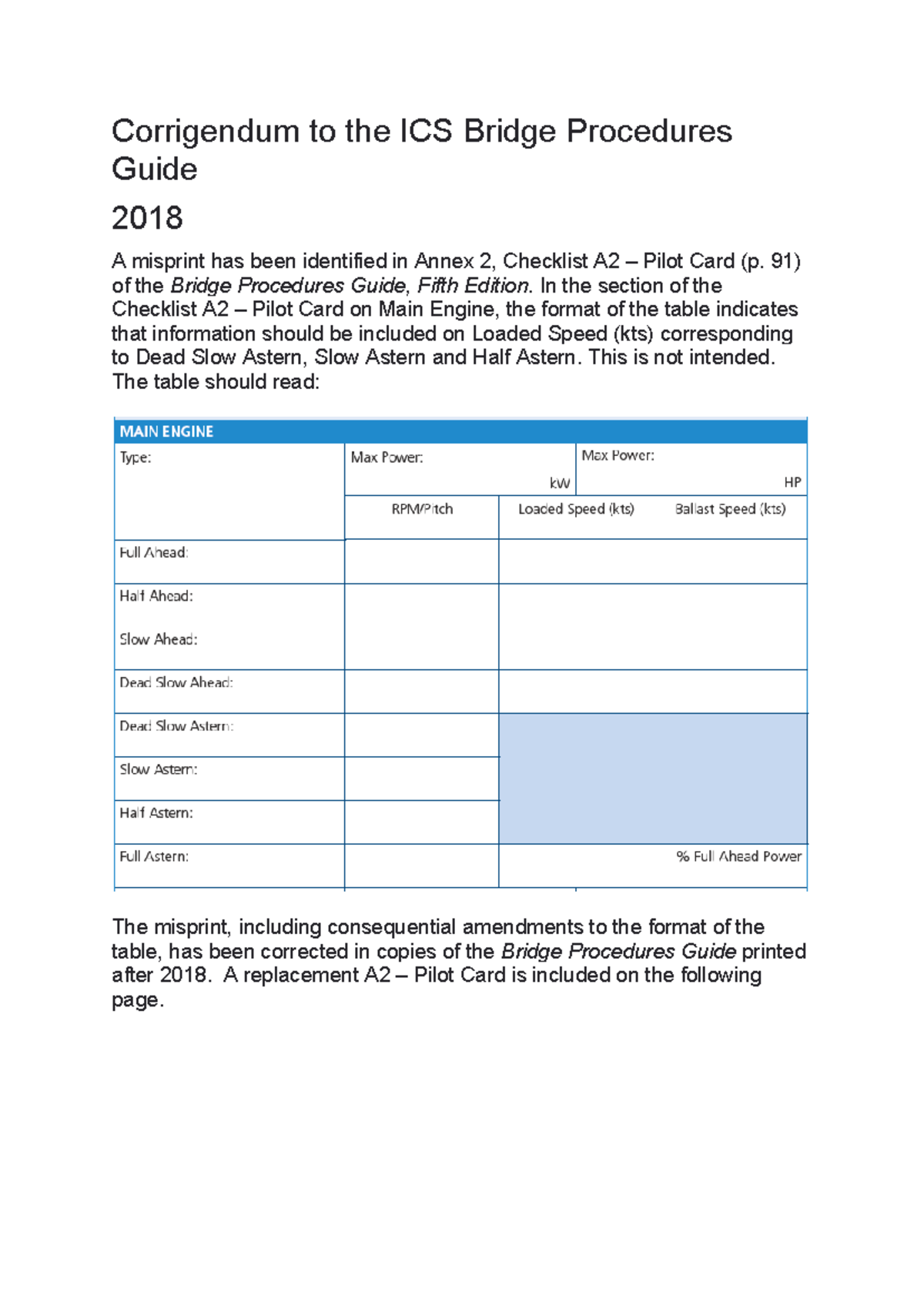 ICS Bridge-Procedures-Guide 5th Ed-Corrigendum - Corrigendum to the ICS Bridge Procedures Guide ...