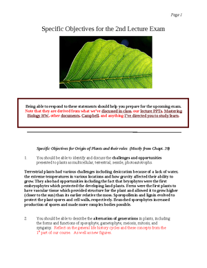 BIOS 242 Exam 3 Study Guide - Exam #3 Study Guide Exam Details: Exam is ...
