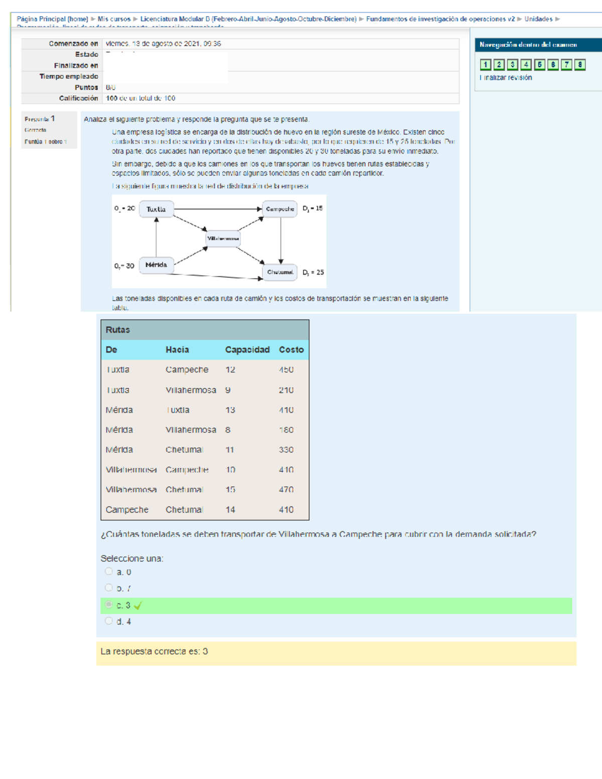 Examen 2 Programación lineal de redes de transporte, asignación y ...