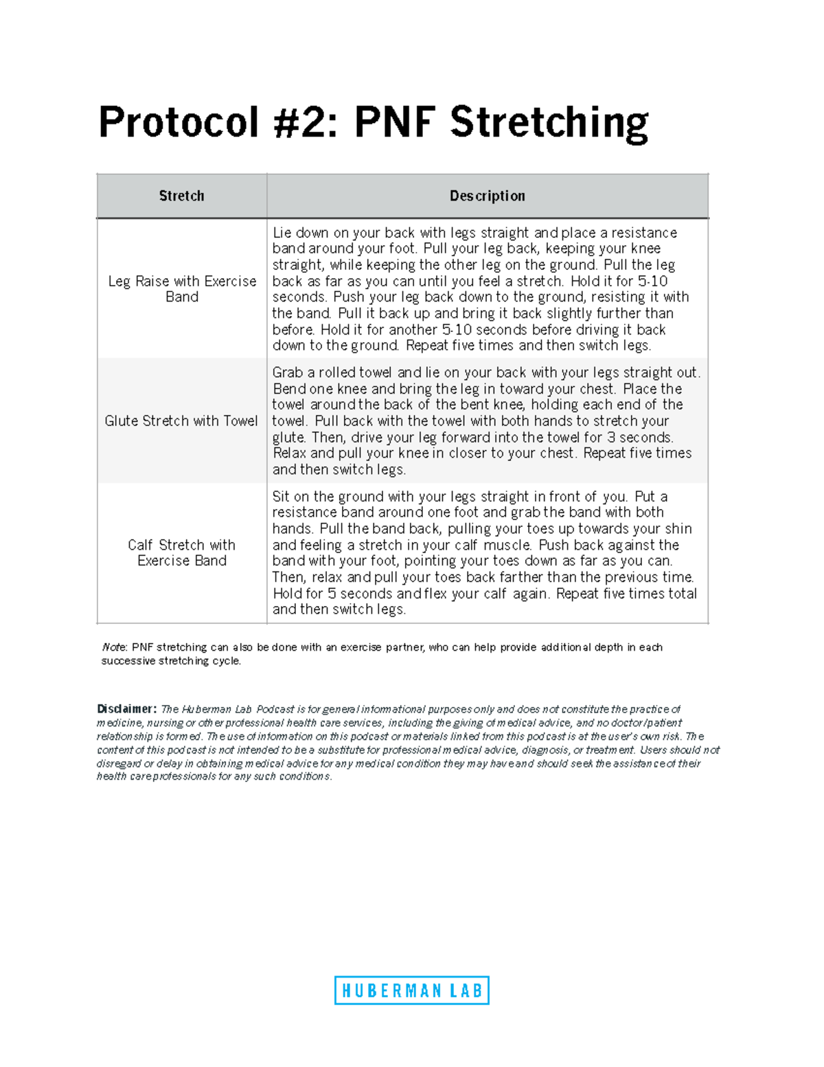 July Neural Network Newsletter Protocol 2 - Protocol #2: PNF Stretching ...