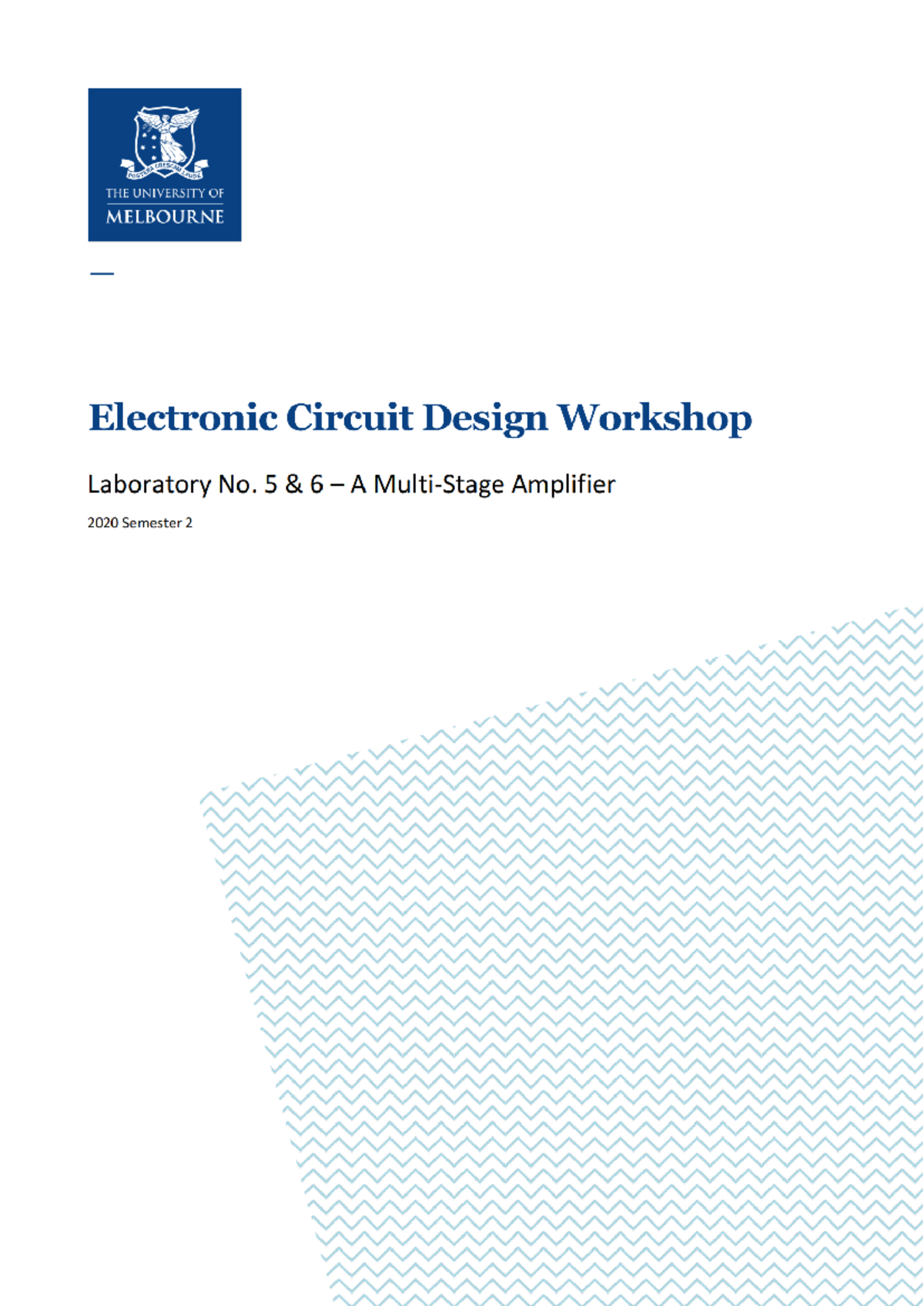 Workshop 5 6 A Multi Stage Amplifier 2020 - Biology 101 - Studocu