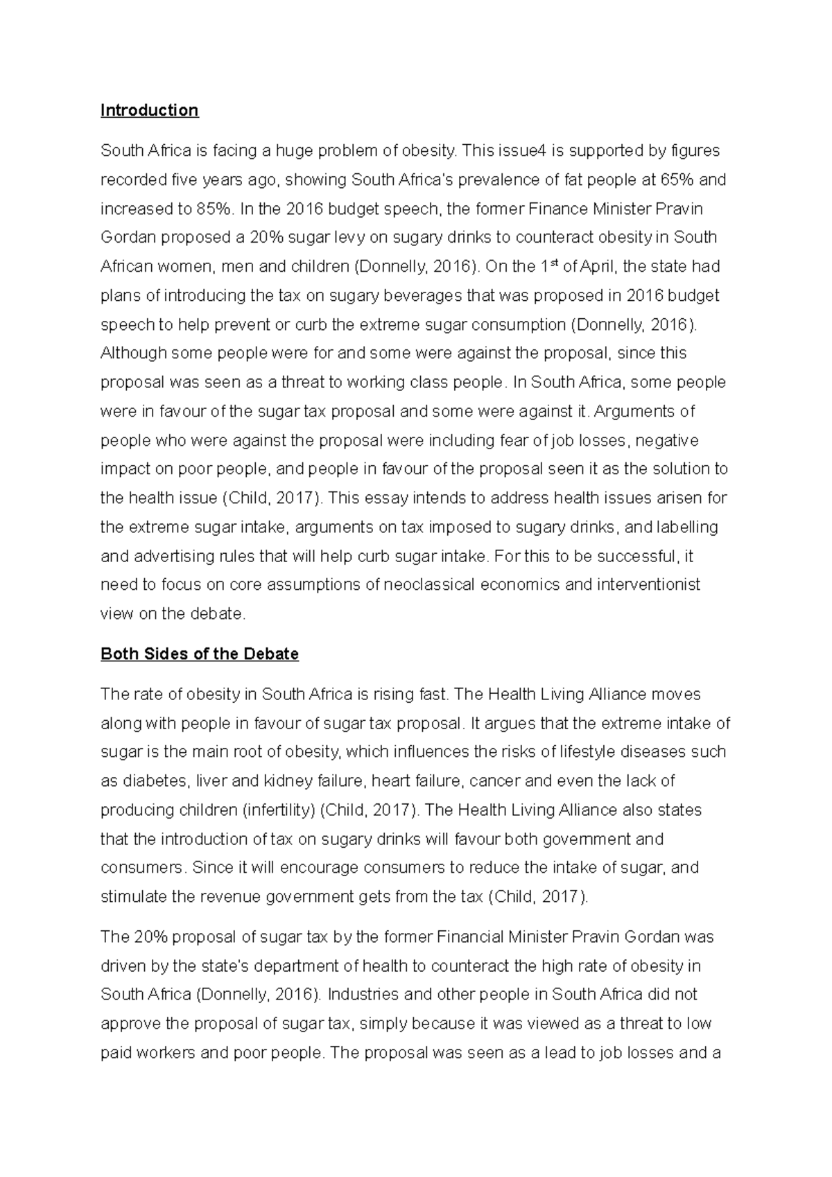 Introduction - Grade: 7 - Introduction South Africa is facing a huge ...