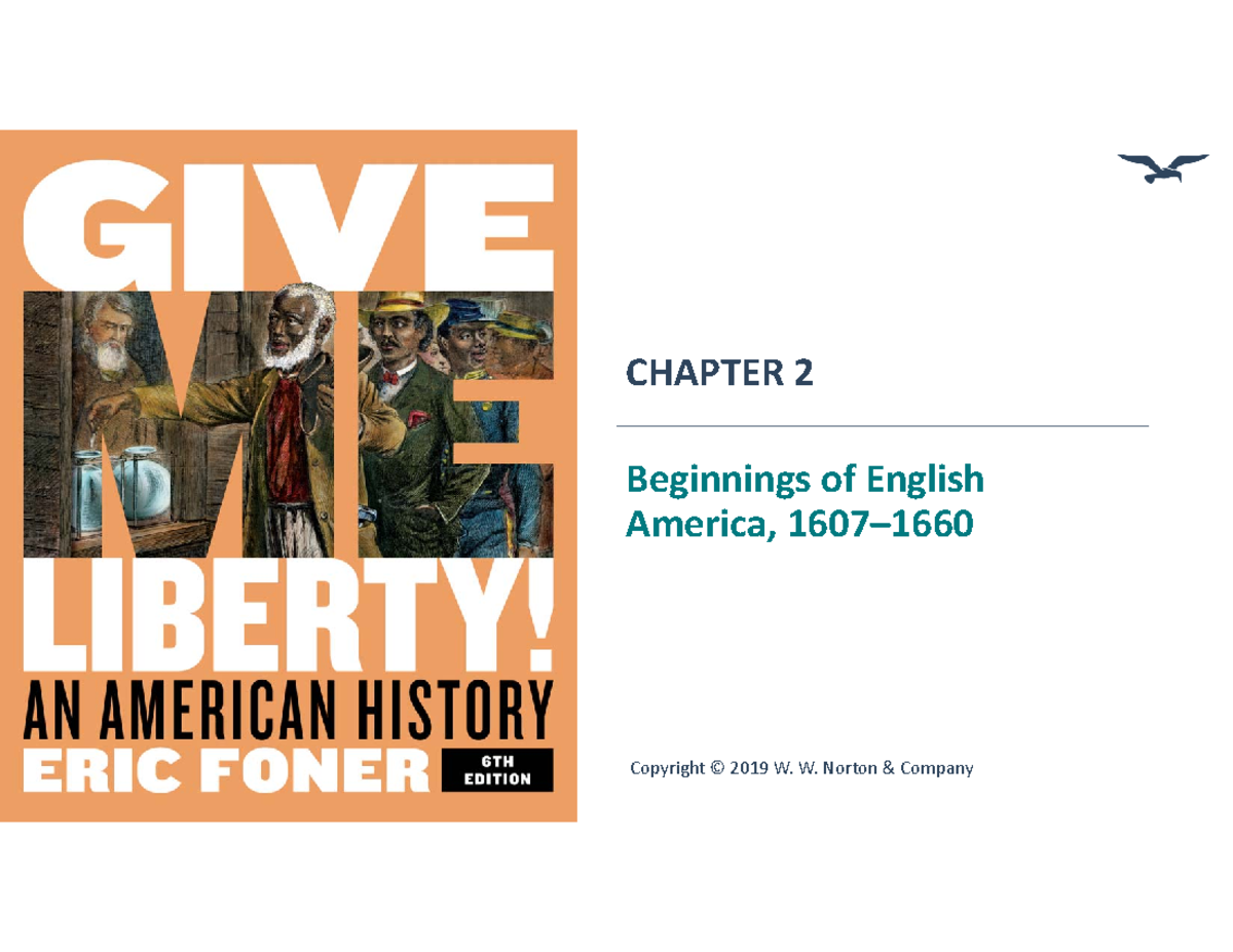 Give6 lectppt ch02 Notes+only - CHAPTER 2 Beginnings of English America ...