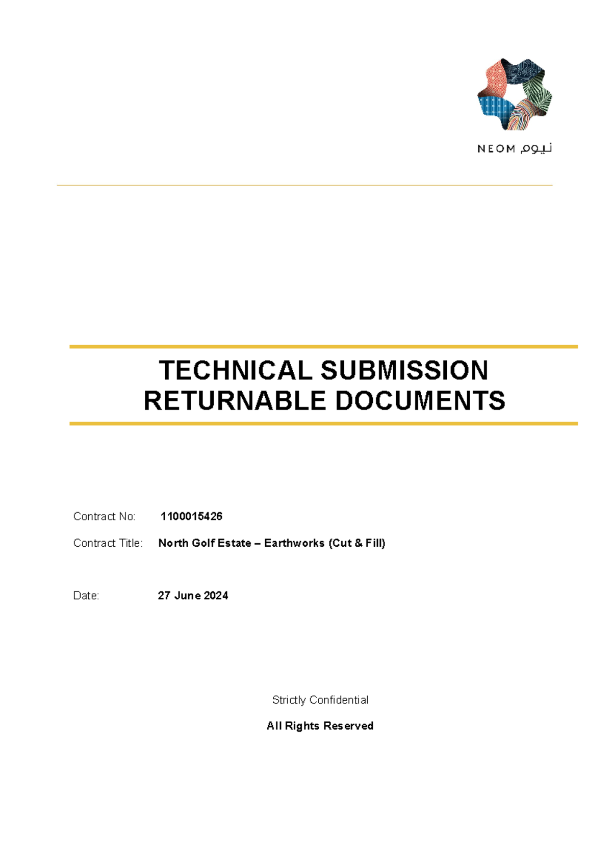 A4. Technical Submission Returnable Documents - TECHNICAL SUBMISSION RETURNABLE DOCUMENTS ...