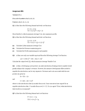 BUS 207 Demand Tutorial Students - BUS 207 Demand Analysis Tutorial ...