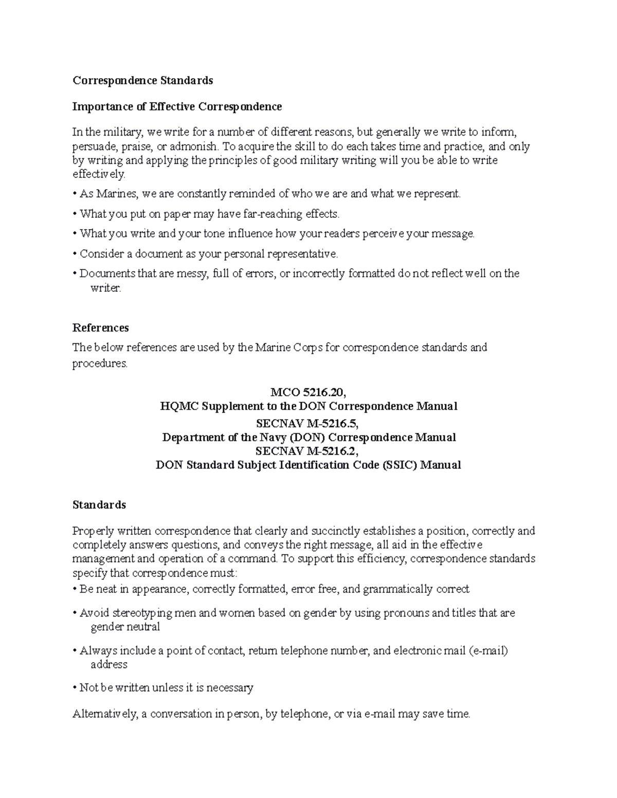 Communications Sgt Course Correspondence Standards Importance Of communications-sgt-course-correspondence-standards-importance-of