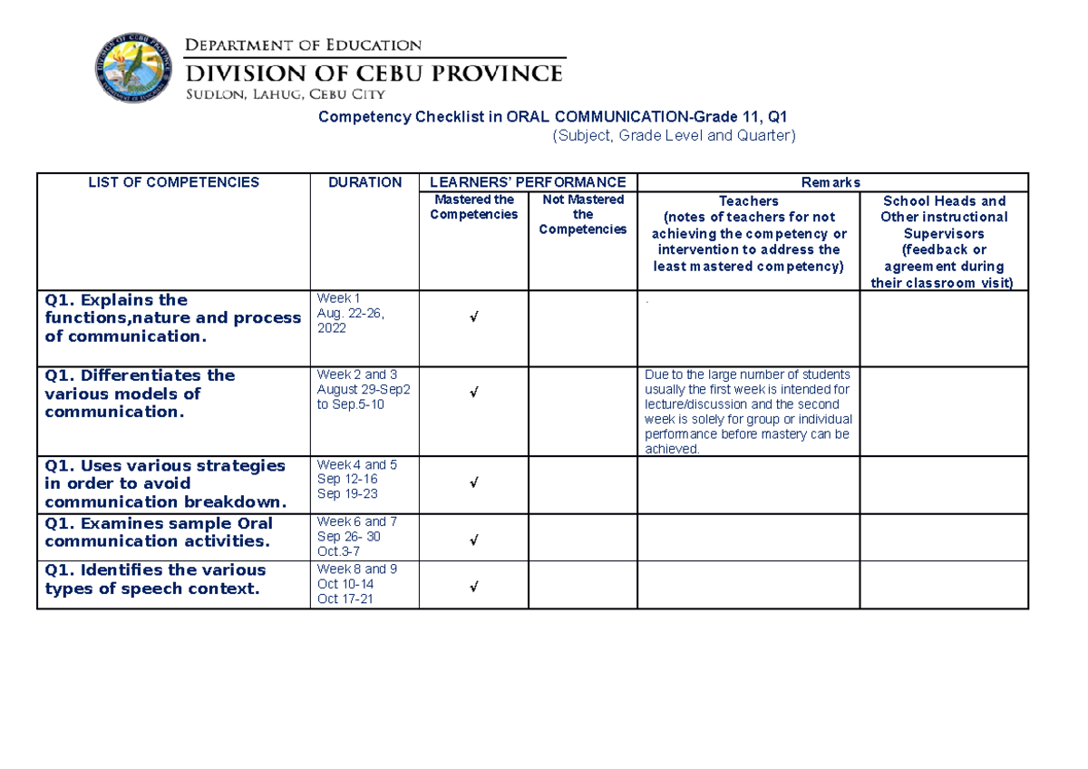 competency-checklist-1haidee-competency-checklist-in-oral