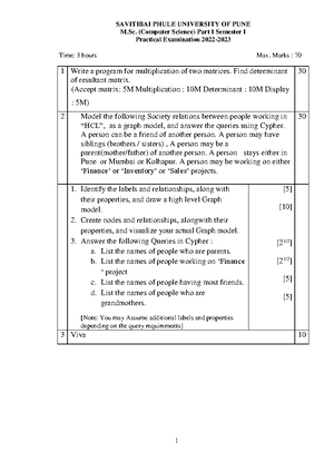 M.SC ( Computer Science ) 2019 Pattern - MSc(computer Science) - SPPU ...