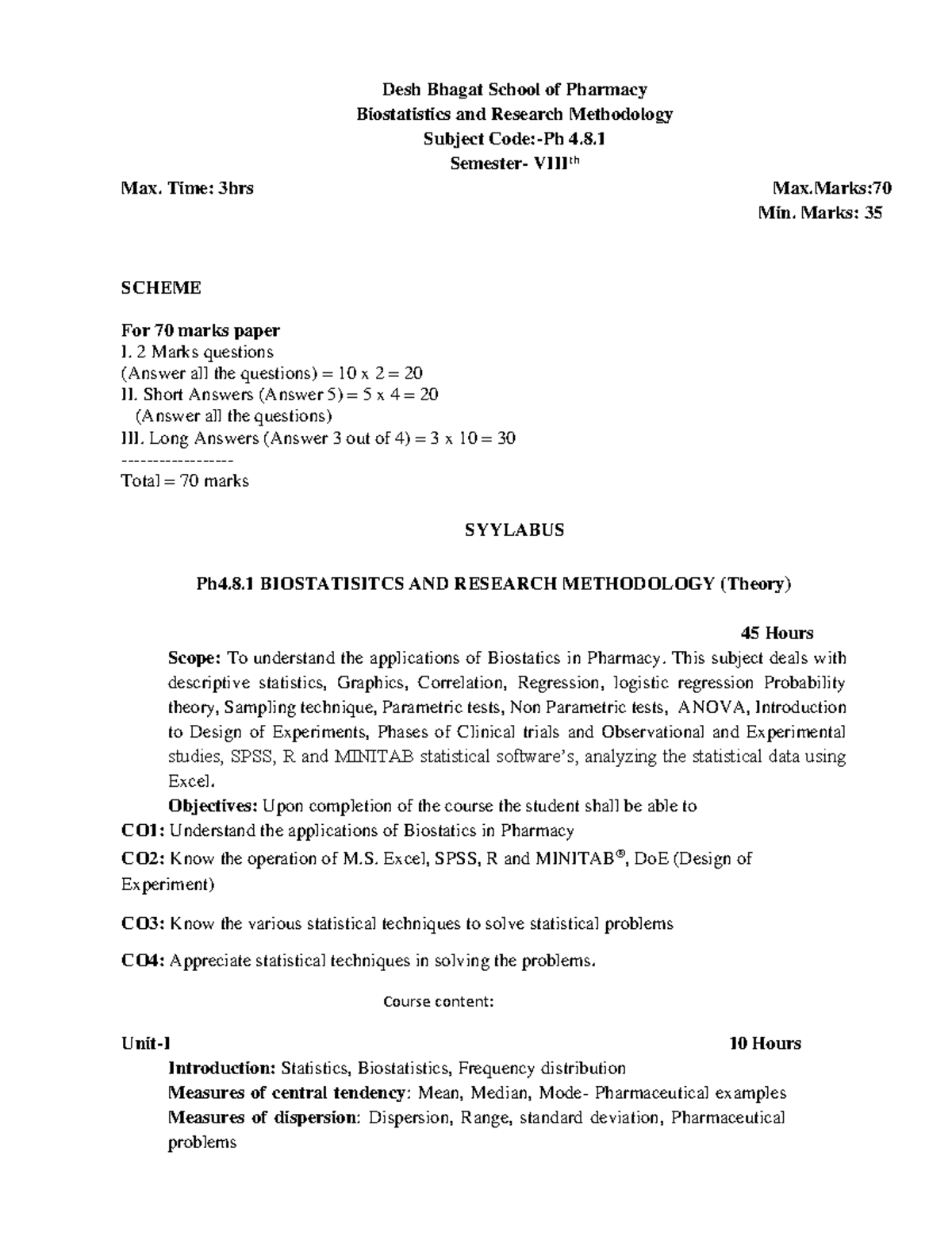 Biostatistics and Research Methodology Ph 4 - Desh Bhagat School of ...