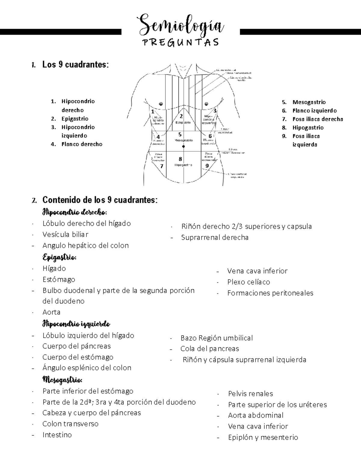 Semio practica - Los 9 cuadrantes: Contenido de los 9 cuadrantes ...
