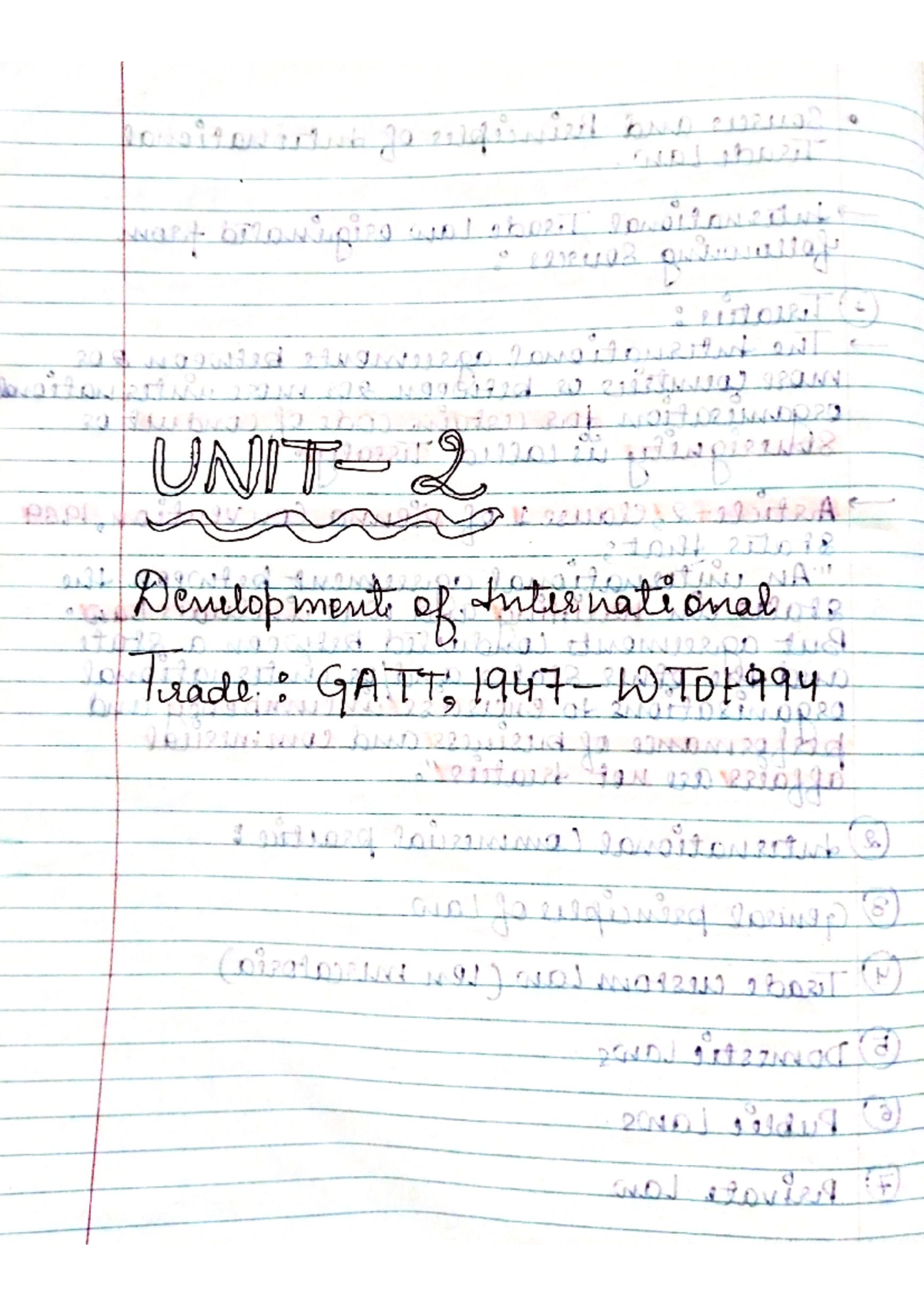 Unit-2 ITL - It contains all the necessary details. One stop solution. - International Trade Law ...