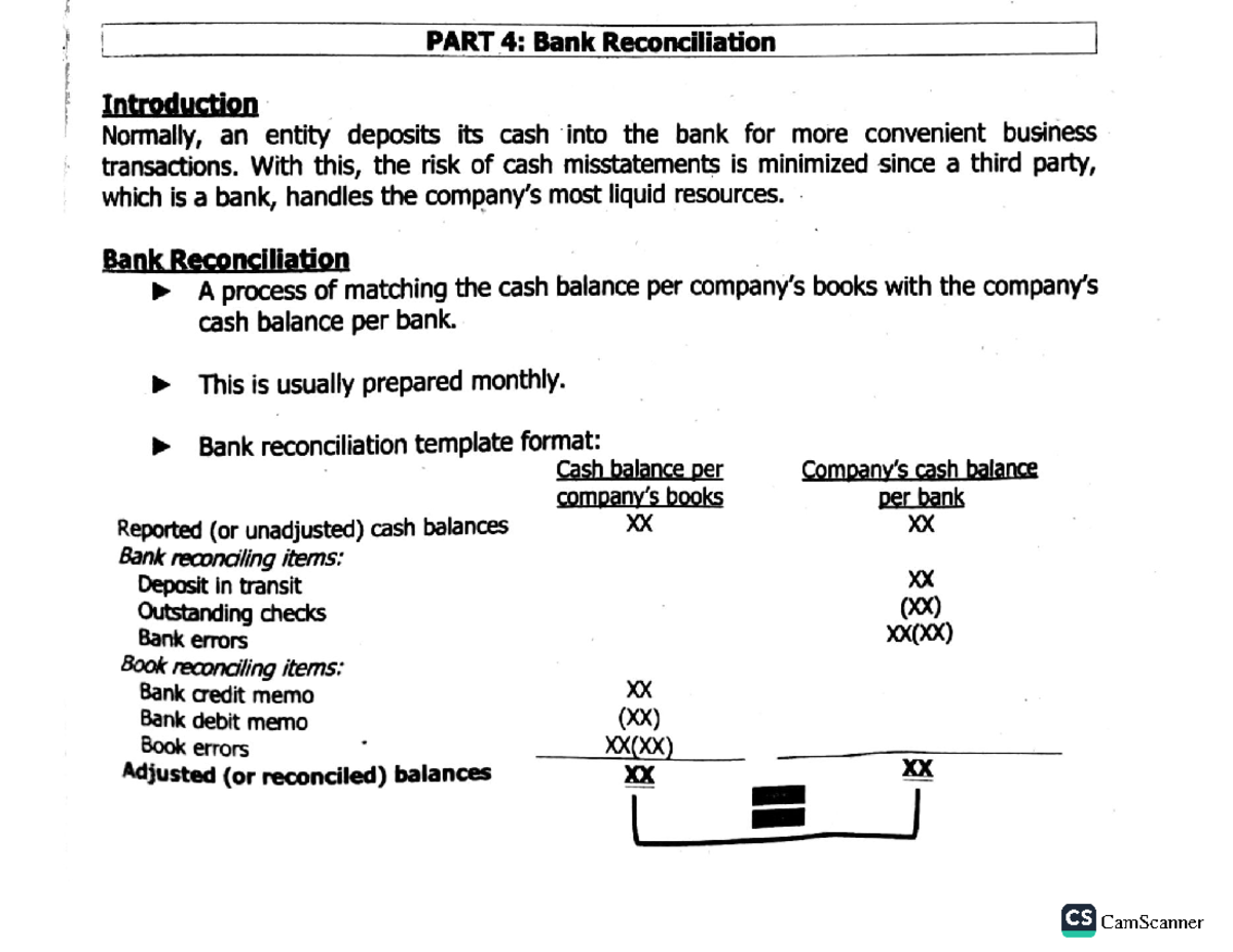 Bank Recon and Proof of Cash - BS Accountancy - Studocu