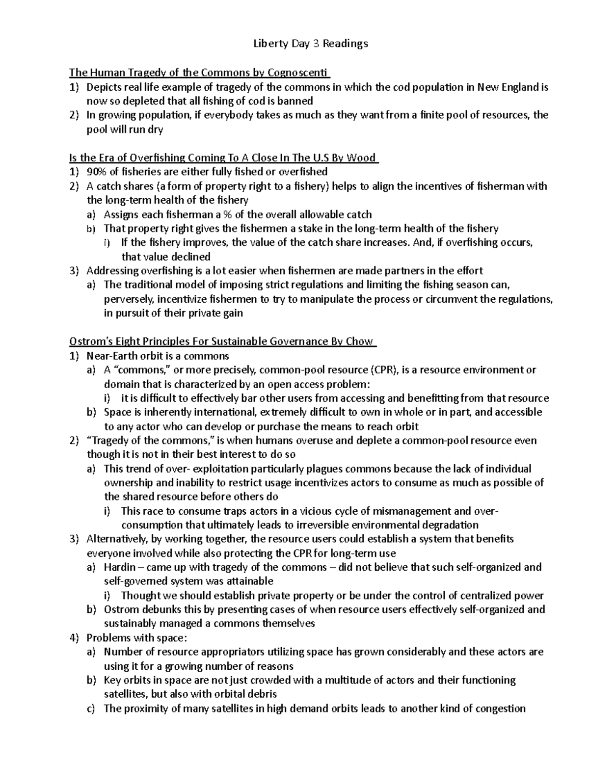 Liberty Day 3 Readings - Lecture notes 3 - Liberty Day 3 Readings The ...