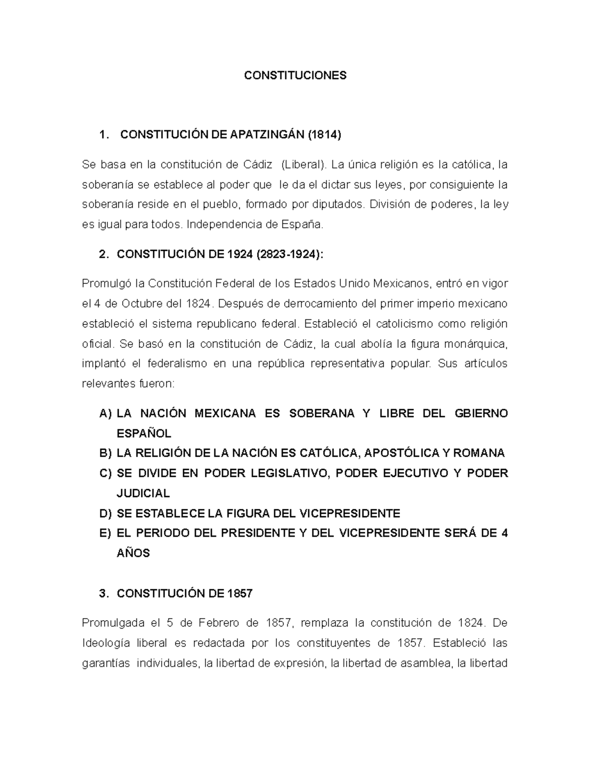 Constituciones - Apuntes 16 - CONSTITUCIONES 1. CONSTITUCIÓN DE ...