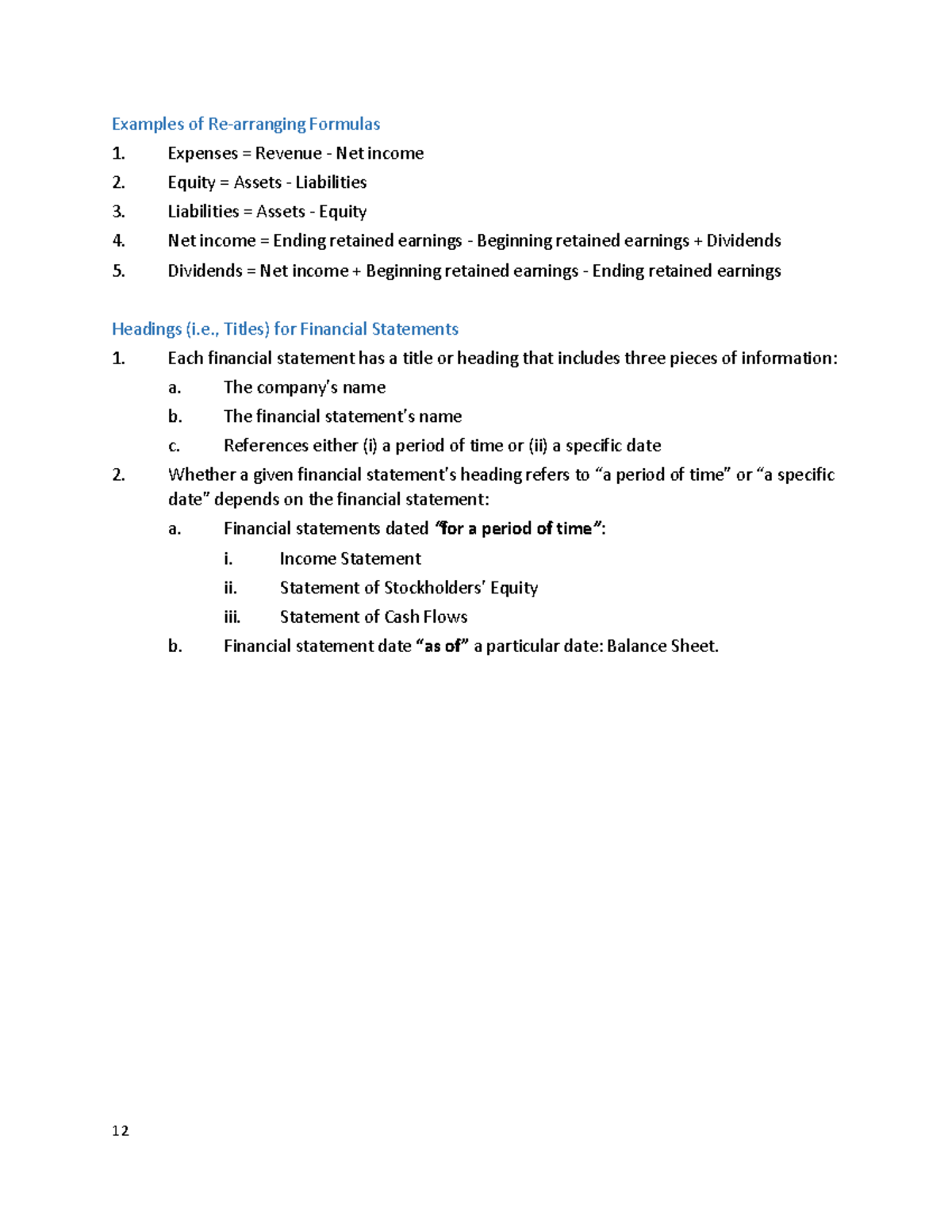 Chapter 1 12 13 - Intro to financial accounting page 12 and 13 - 12 ...