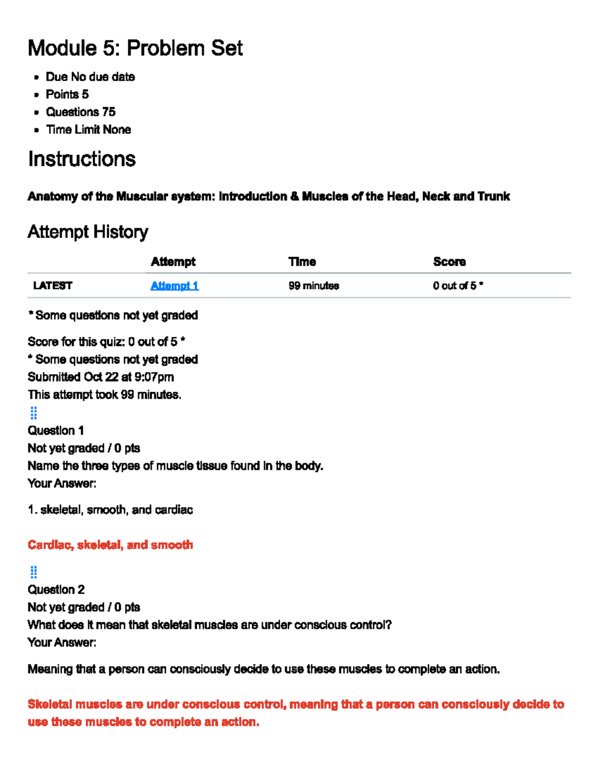 Module 5 problem set - Module 5: Problem Set Due No due date Points 5 Questions 75 Time Limit ...