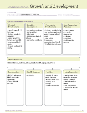 Student form - Growth and development - nur 465 - ACTIVE LEARNING ...