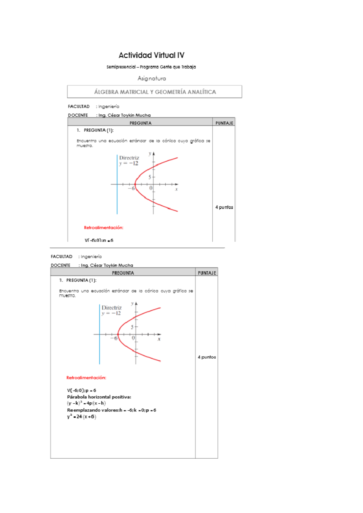Doc1gb - ACTIVIDAD VIRTUAL N 4 - Algebra Matricial - Studocu