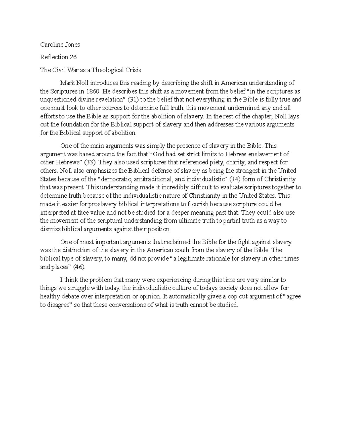 Wcj 26 - wcj homework reflection over readings - Caroline Jones ...