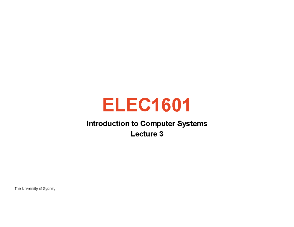 ELEC1601+Week+3+2023 2 - ####### The University of Sydney ELEC ...