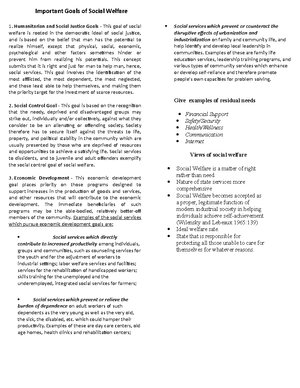 Principles OF Social Welfare Administration - Social Welfare ...