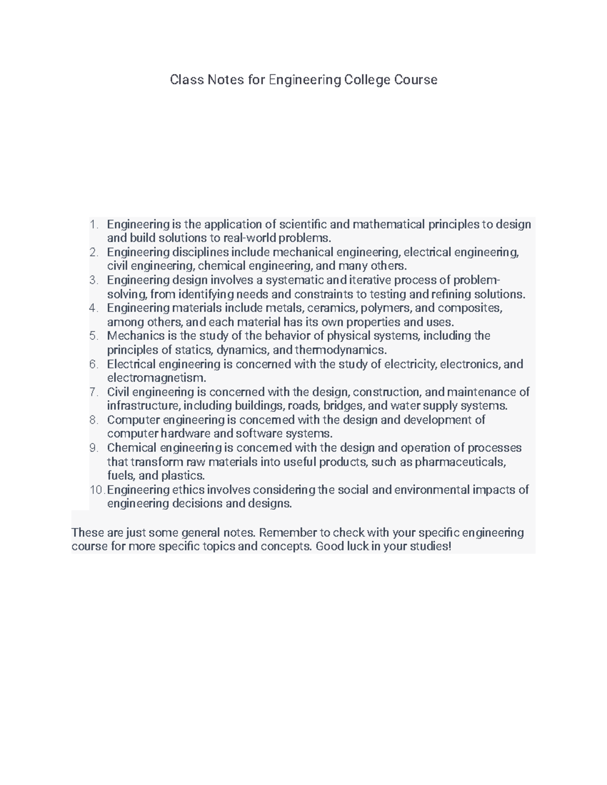 Untitled document - lecture notes - Class Notes for Engineering College ...