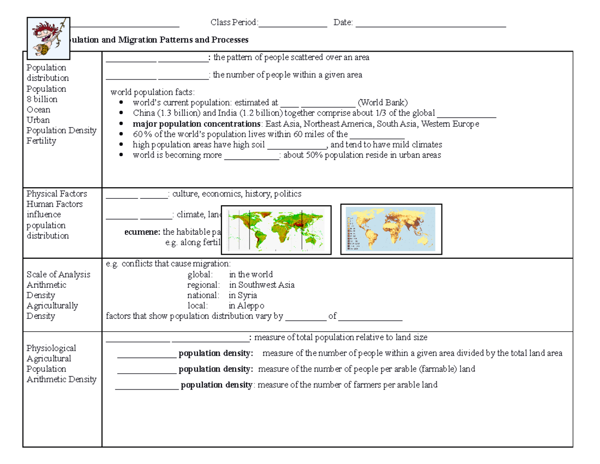 Quiz Unit 2 Population Distribution Quiz - Name ...