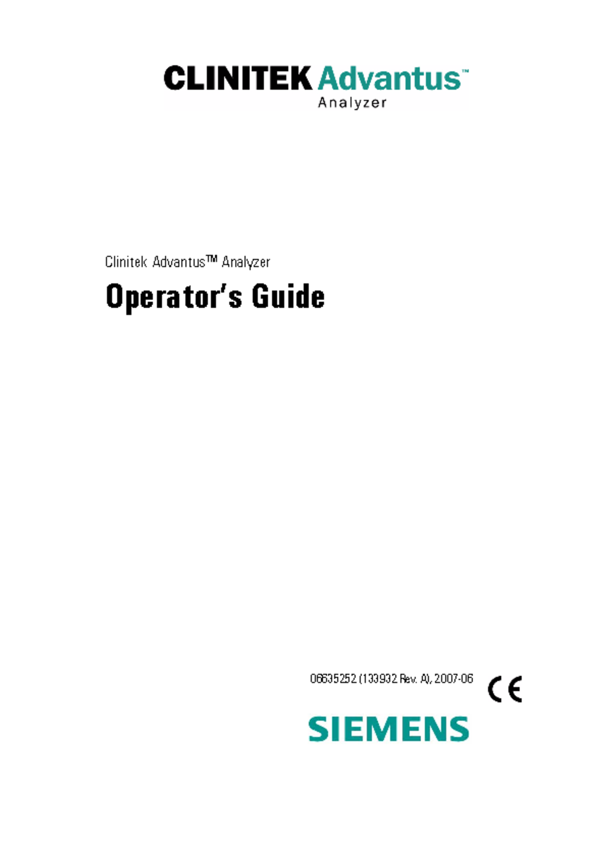 Clinitek advantus - MANUAL USUARIO - Clinitek Advantus TM Analyzer ...