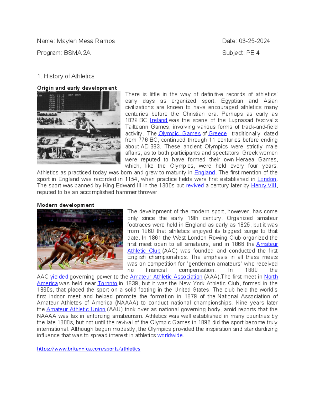 Pe 4 - Basic notes - Name: Maylen Mesa Ramos Date: 03-25- Program: BSMA ...