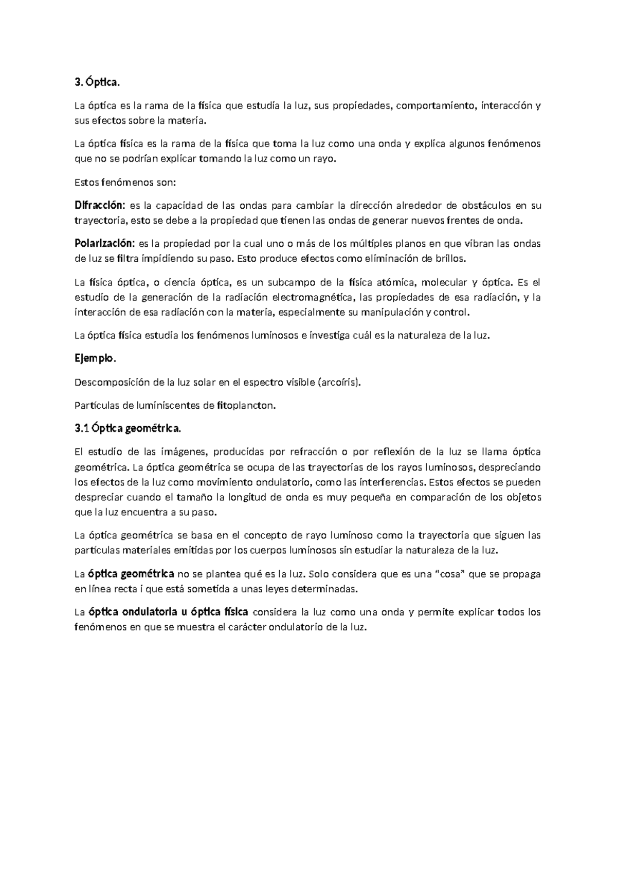 Piñon - Notas de clase - Óptica. La óptica es la rama de la física que ...