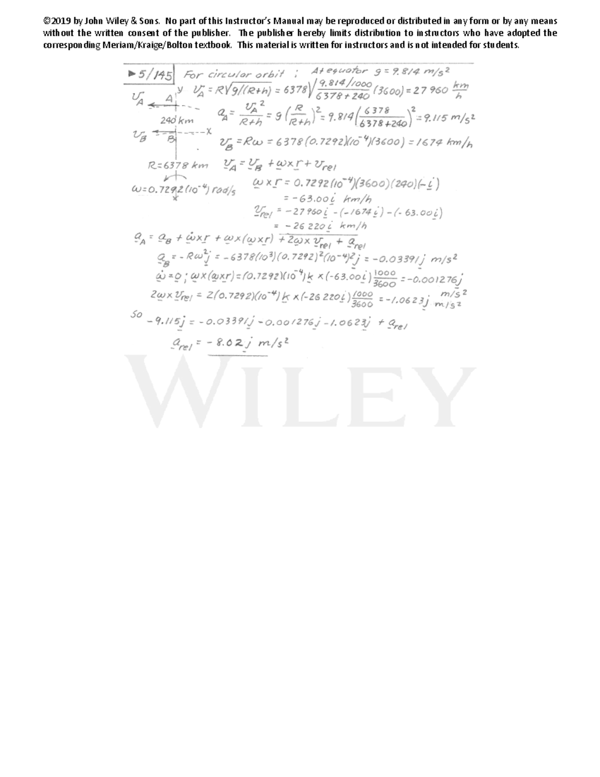 5 - 145 - solution for the homework - 공학수학1 Engineering Mathematics - ©2019 by John Wiley ...