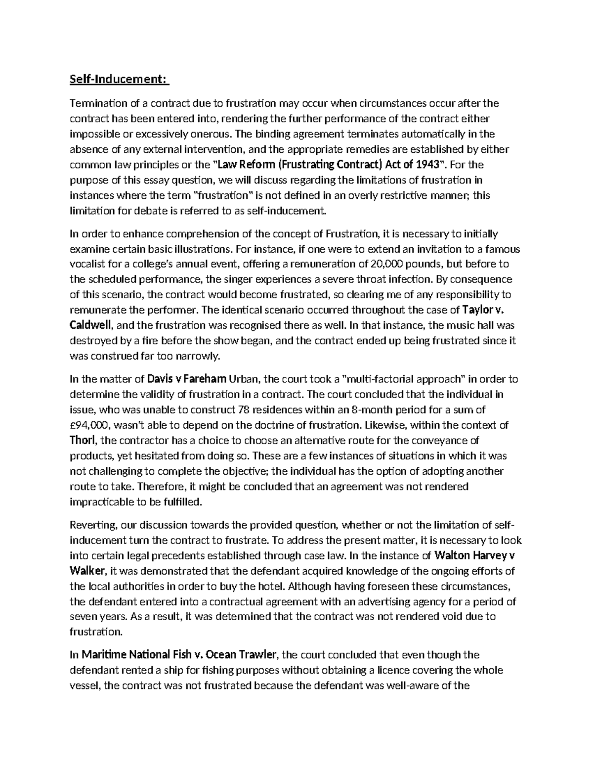 Self-Inducement - essay for self-inducement - Self-Inducement ...