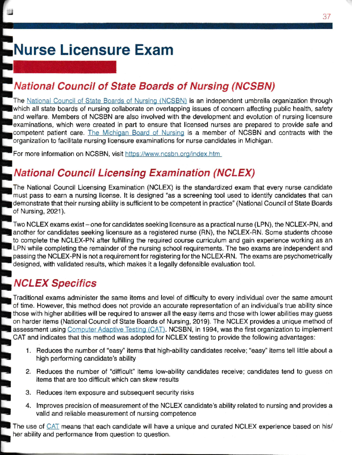 Nclex Michigan - NURS 1155 - Studocu