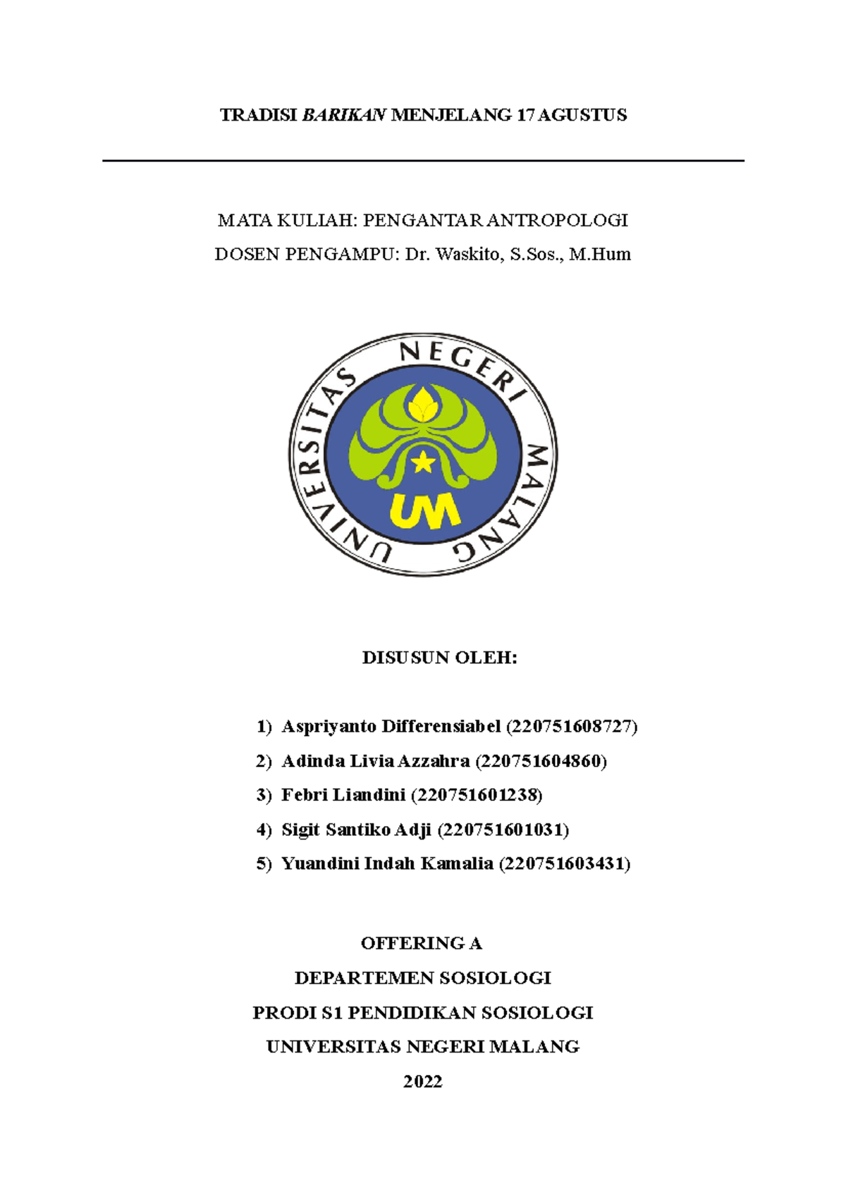 Tradisi Barikan Menjelang 17 Agustus (2) - TRADISI BARIKAN MENJELANG 17 ...