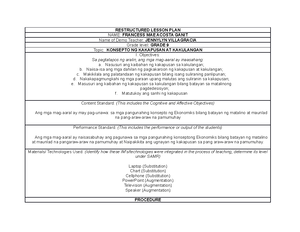 Accomplishment report - Name: Veronica S. Dumanop Designation: SPES ...