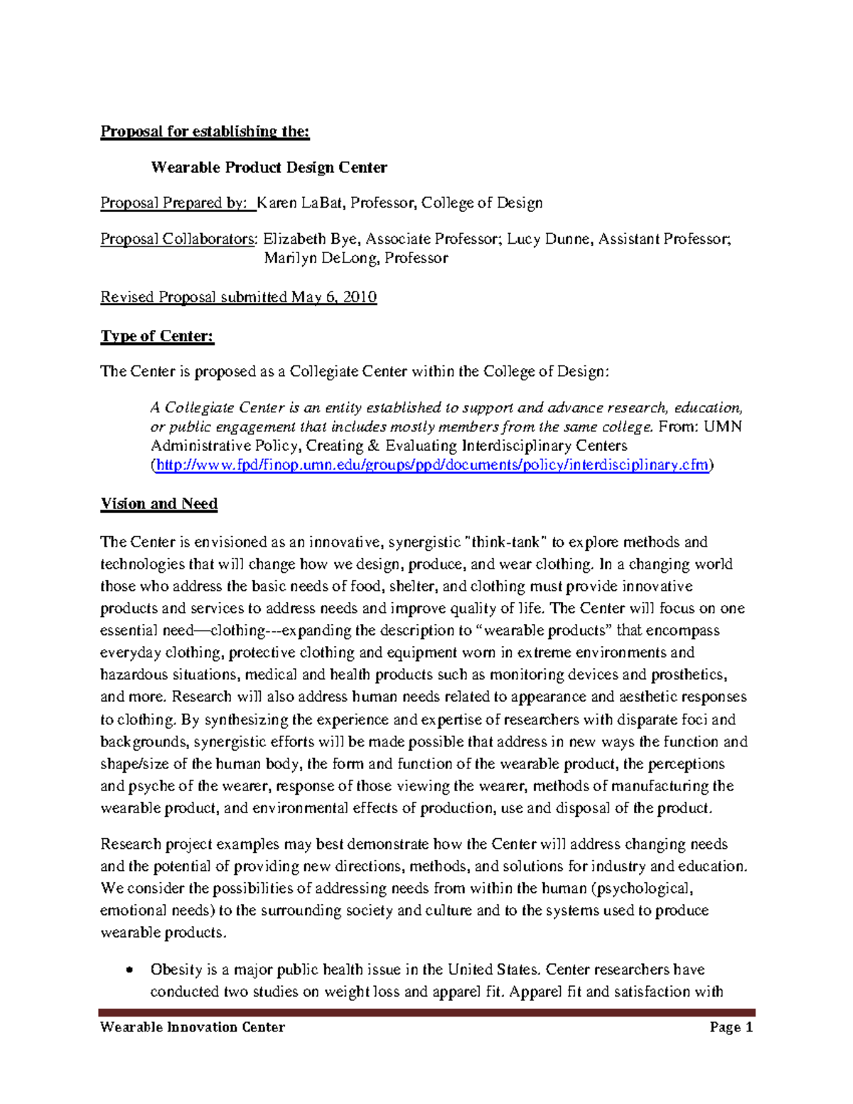 Fashion Product Design Proposal - Proposal for establishing the ...