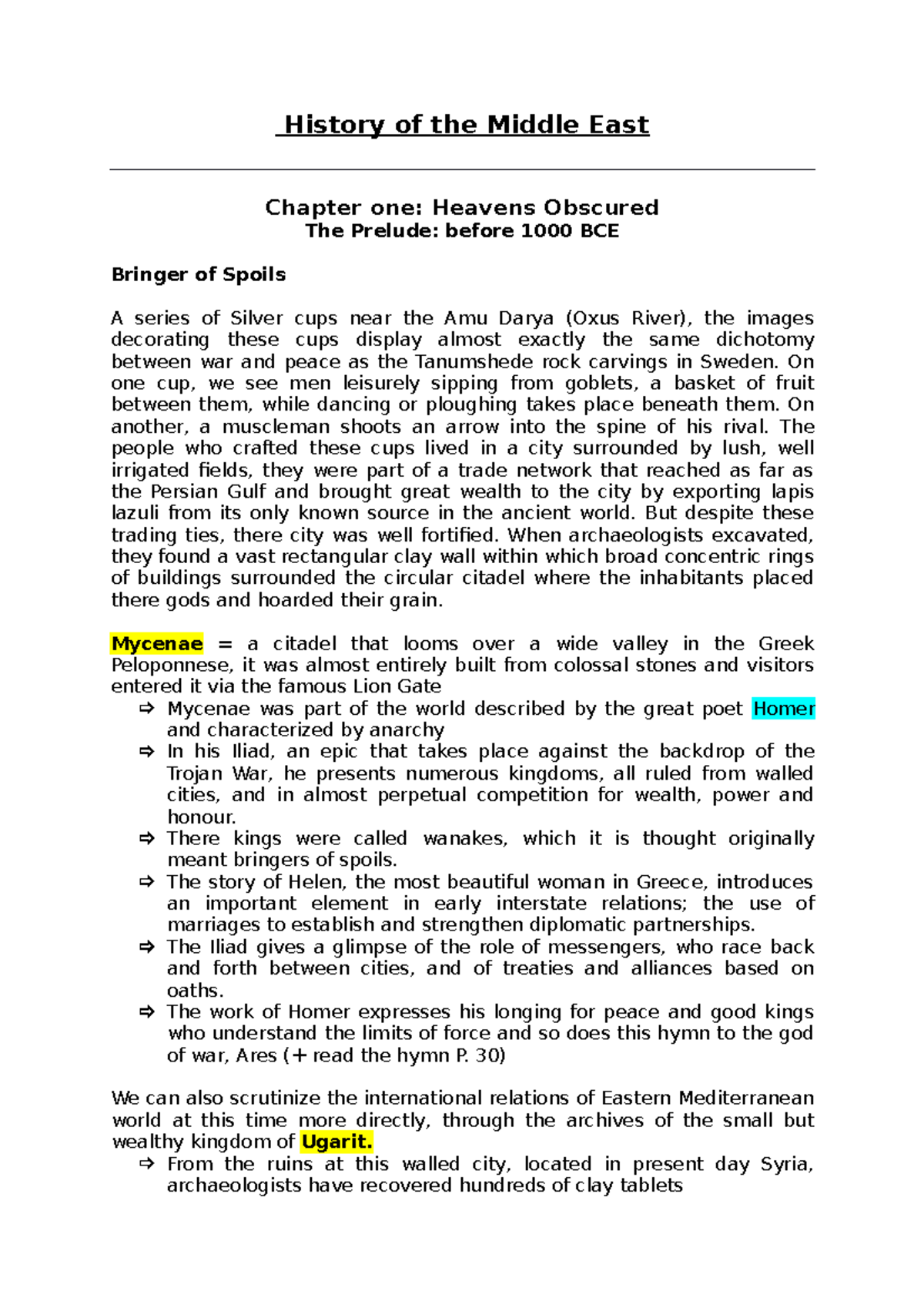 History of the Middle East - History of the Middle East Chapter one ...